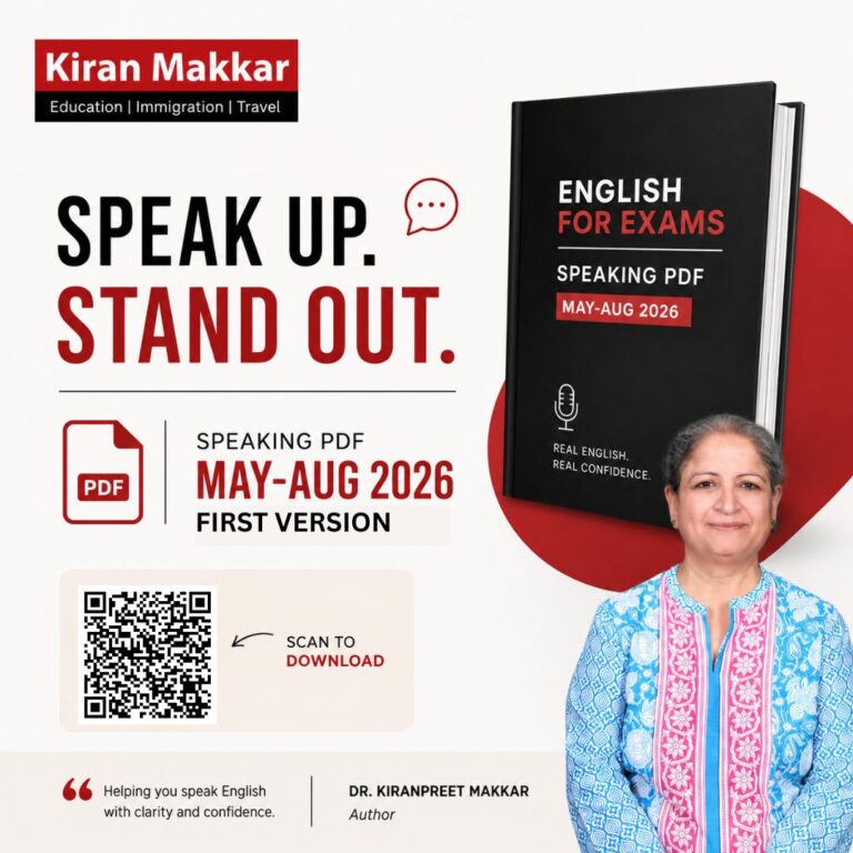Kiran Makkar Speaking Cue Cards May-Aug 2026 First Version PDF ...